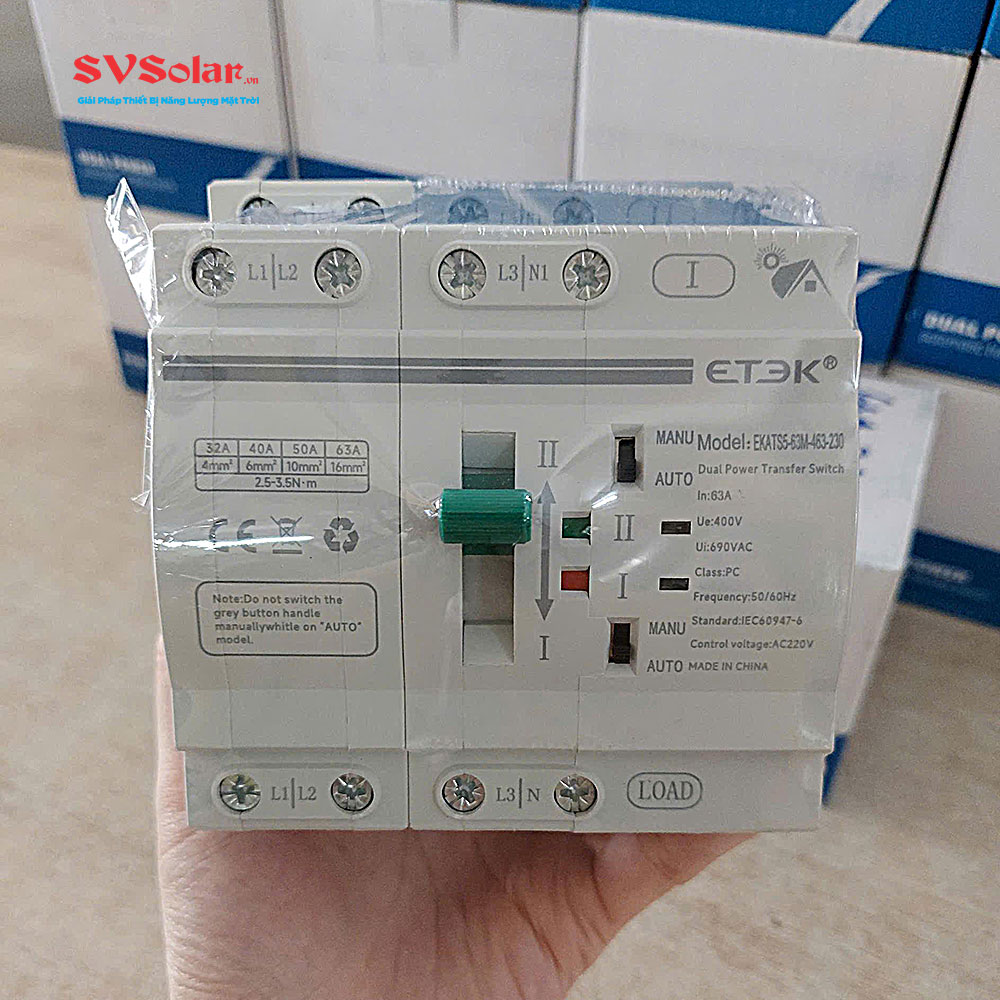 Bộ chuyển mạch 2 nguồn tự động ATS mini ETEK 63A 4P - 3 Pha | Điện Năng ...